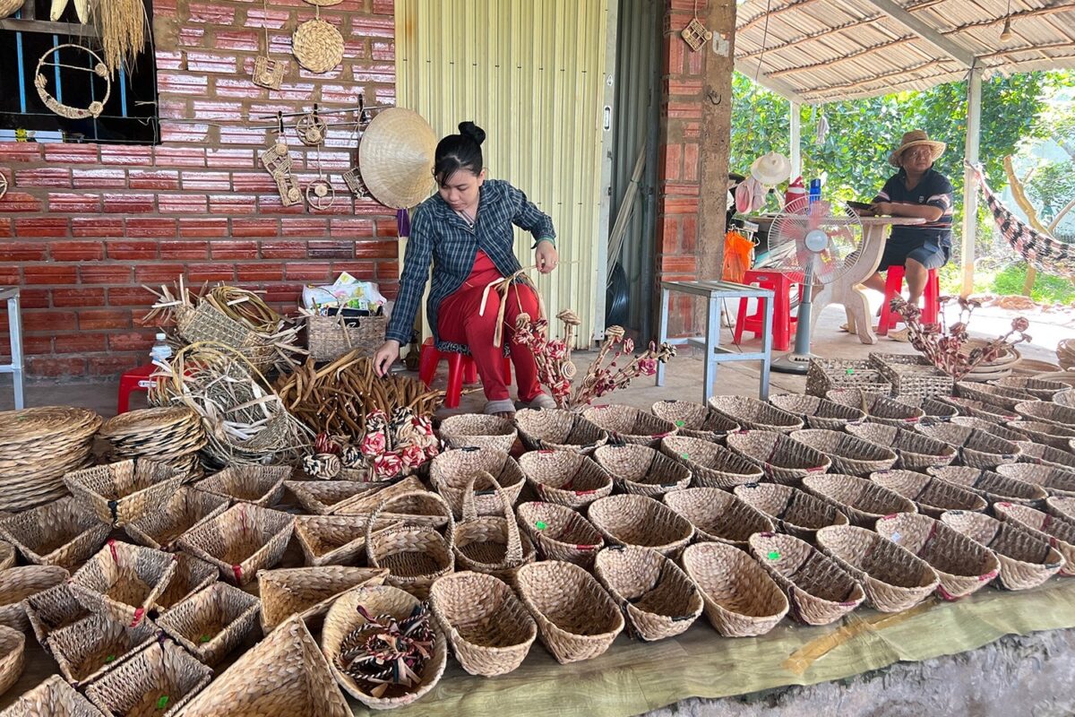 Vietnam Water Hyacinth Souvenirs Transform Pest Into Craft